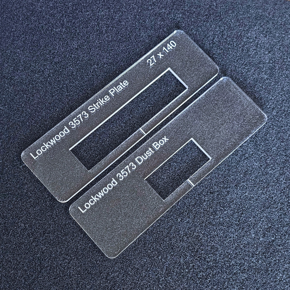 Lockwood 3573 Strike Plate Templates – Lockcarpentry Shop