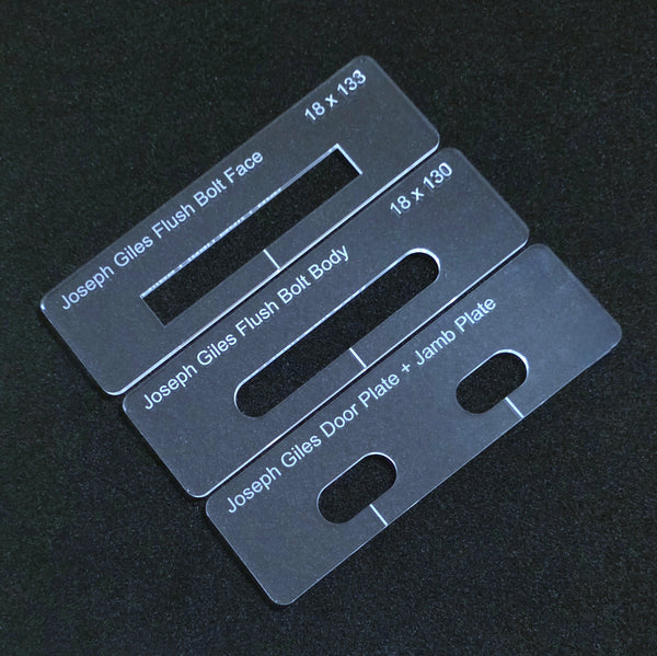 Joseph Giles Flush Bolt Templates – Lockcarpentry Shop